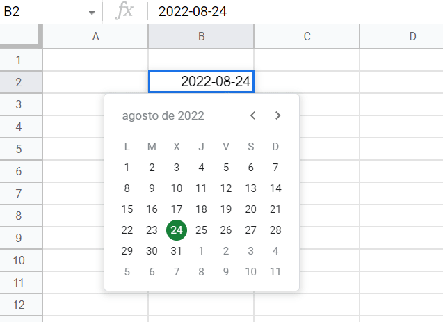 Cómo funcionan las fechas en Google Sheets - Tesel