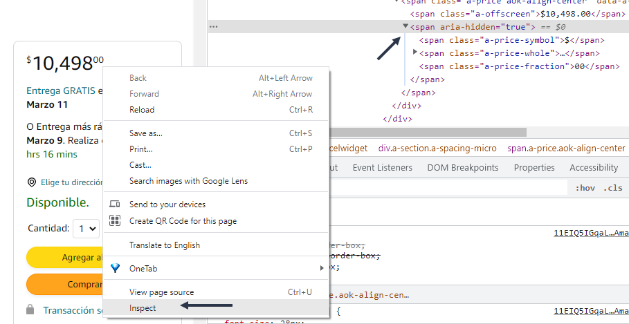 Traer datos de Amazon a Google Sheets (web scraping) - Tesel