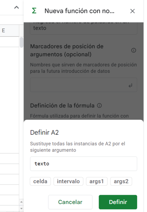 Cómo usar funciones con nombre en Google Sheets - Tesel