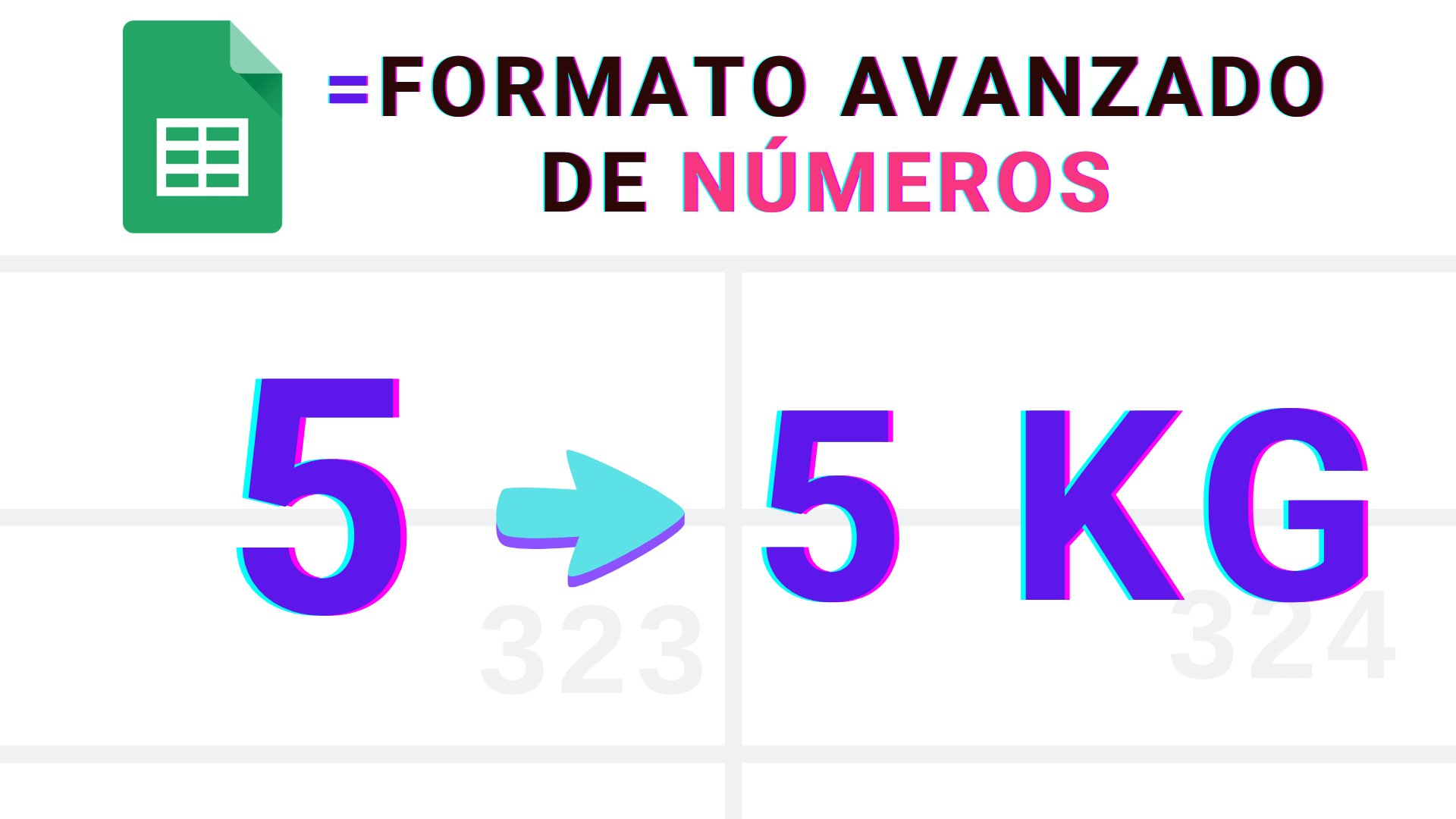 Plantilla para formato de número personalizado en Google Sheets - Tesel