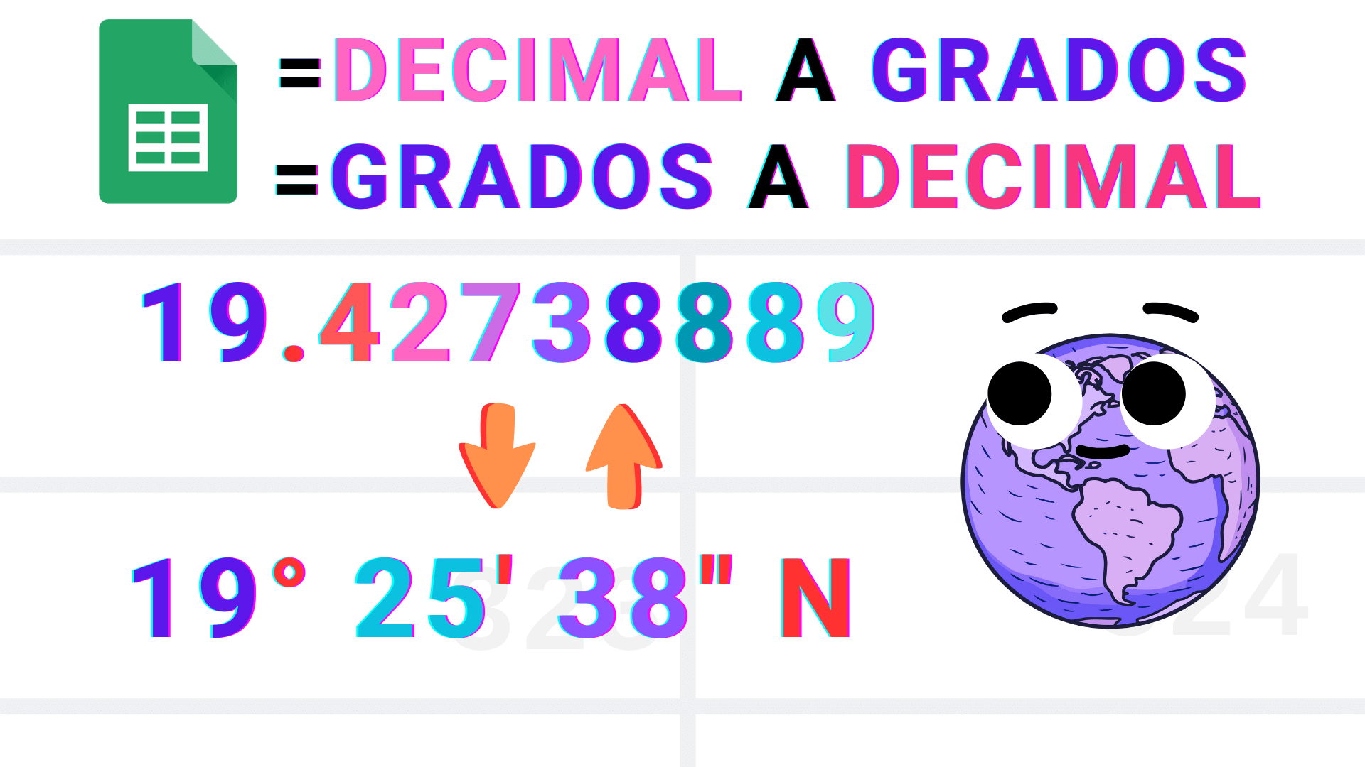 Paquete de plantillas para Convertir coordenadas de latitud y longitud ...
