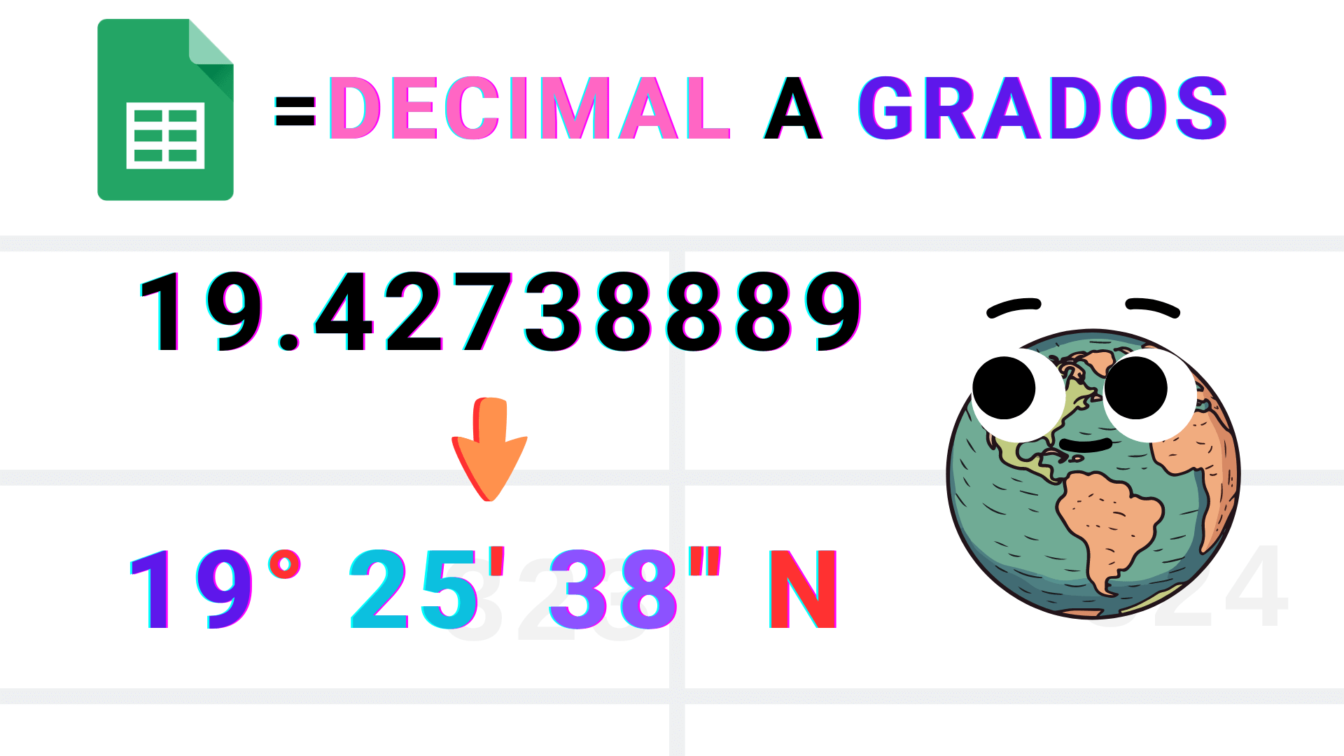 Plantilla para Convertir coordenadas de latitud y longitud decimal a ...